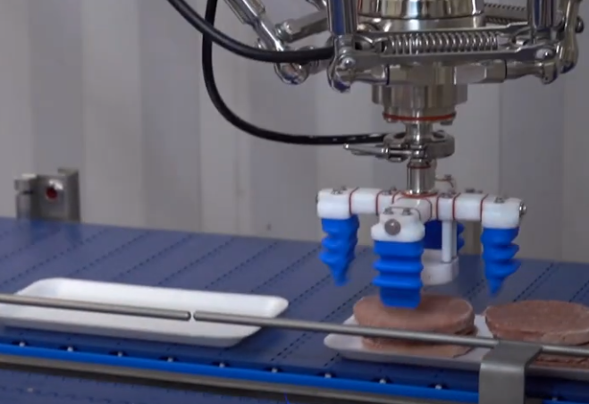 High-Speed Frozen Burger Patties Automation with mGripAI - Soft Robotics High-Speed Frozen Burger Patties Automation with mGripAI - Soft Robotics